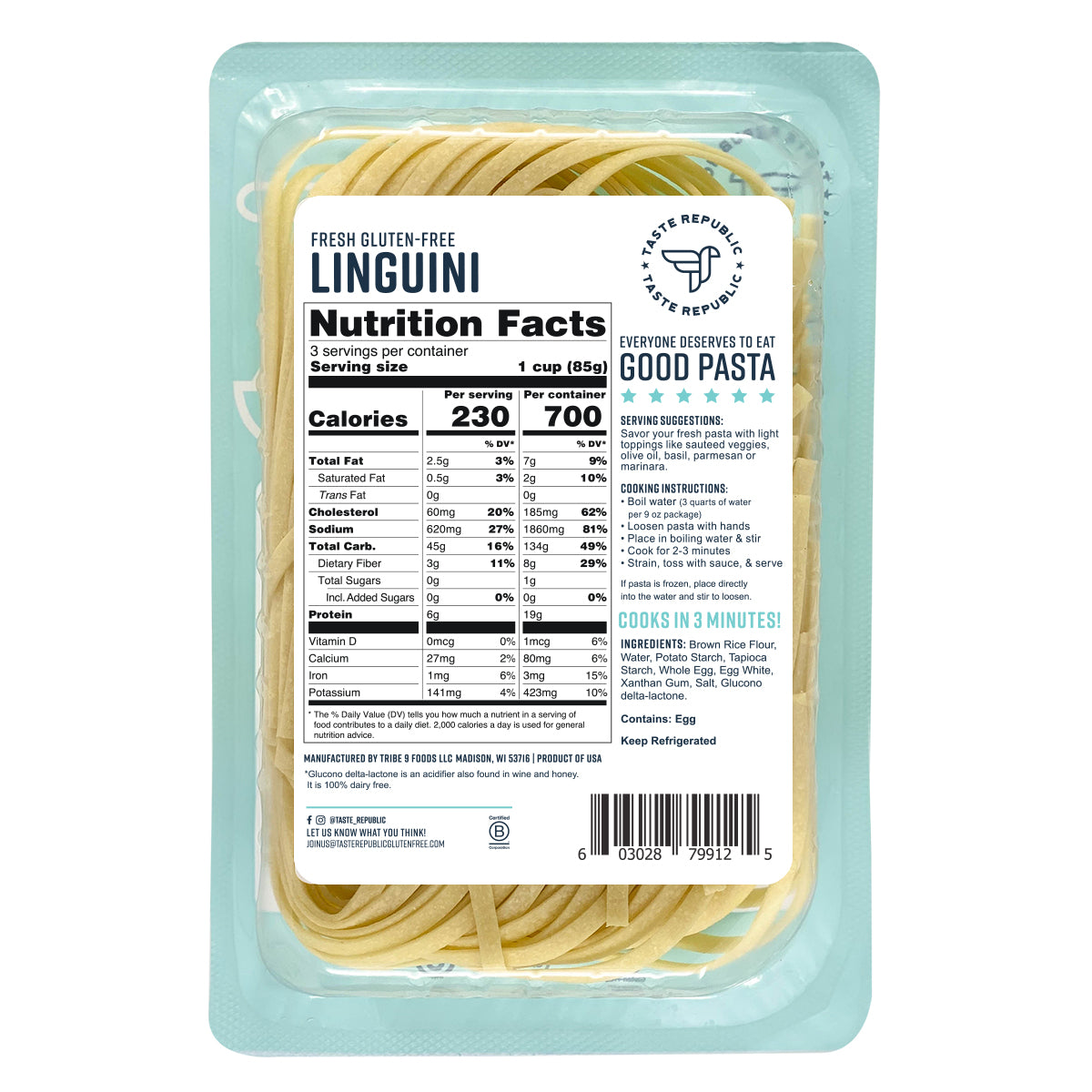 Fresh Gluten-Free Linguini (6-Pack) – Taste Republic Gluten-Free